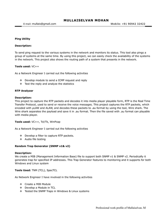 10 years in Network Protocol testing L2 L3 L4-L7 Tcl Python Manual and ...