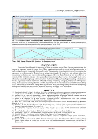 Fuzzy Logic Framework for Qualitative Evaluation of Supply Chain Responsiveness | PDF