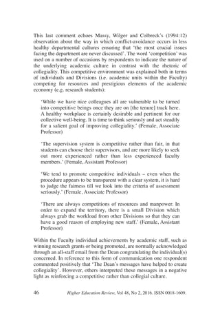 Collegiality HER paper | PDF