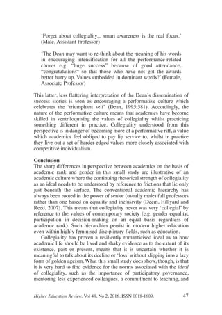 Collegiality HER paper | PDF