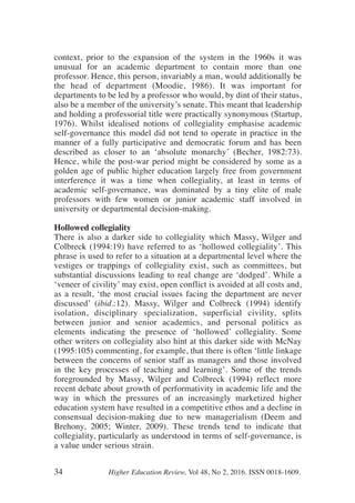 Collegiality HER paper | PDF