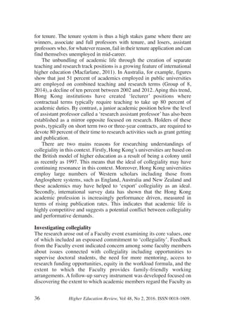 Collegiality HER paper | PDF