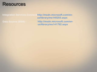 SSIS Connection managers and data sources | PPTX | Databases | Computer Software and Applications