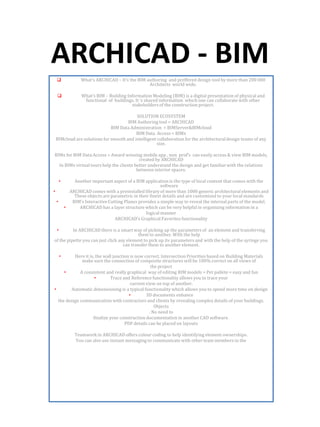 ARCHICAD - The Leading BIM Authoring Tool For Architects | PDF