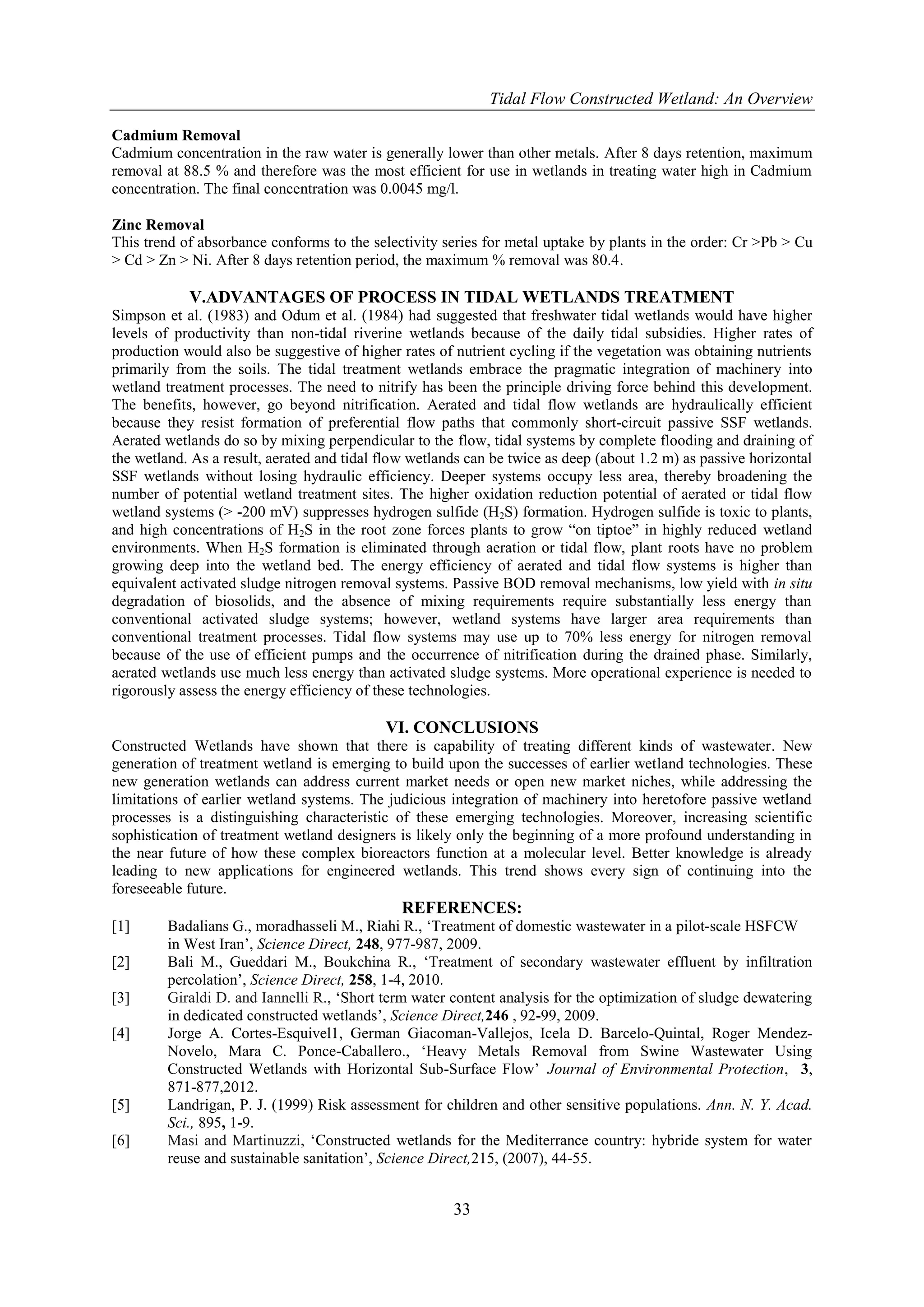Tidal Flow Constructed Wetland: An Overview | PDF