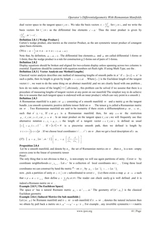 Operator’s Differential geometry with Riemannian Manifolds | PDF | Geography | Science