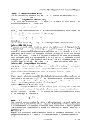 Operator’s Differential geometry with Riemannian Manifolds | PDF | Geography | Science