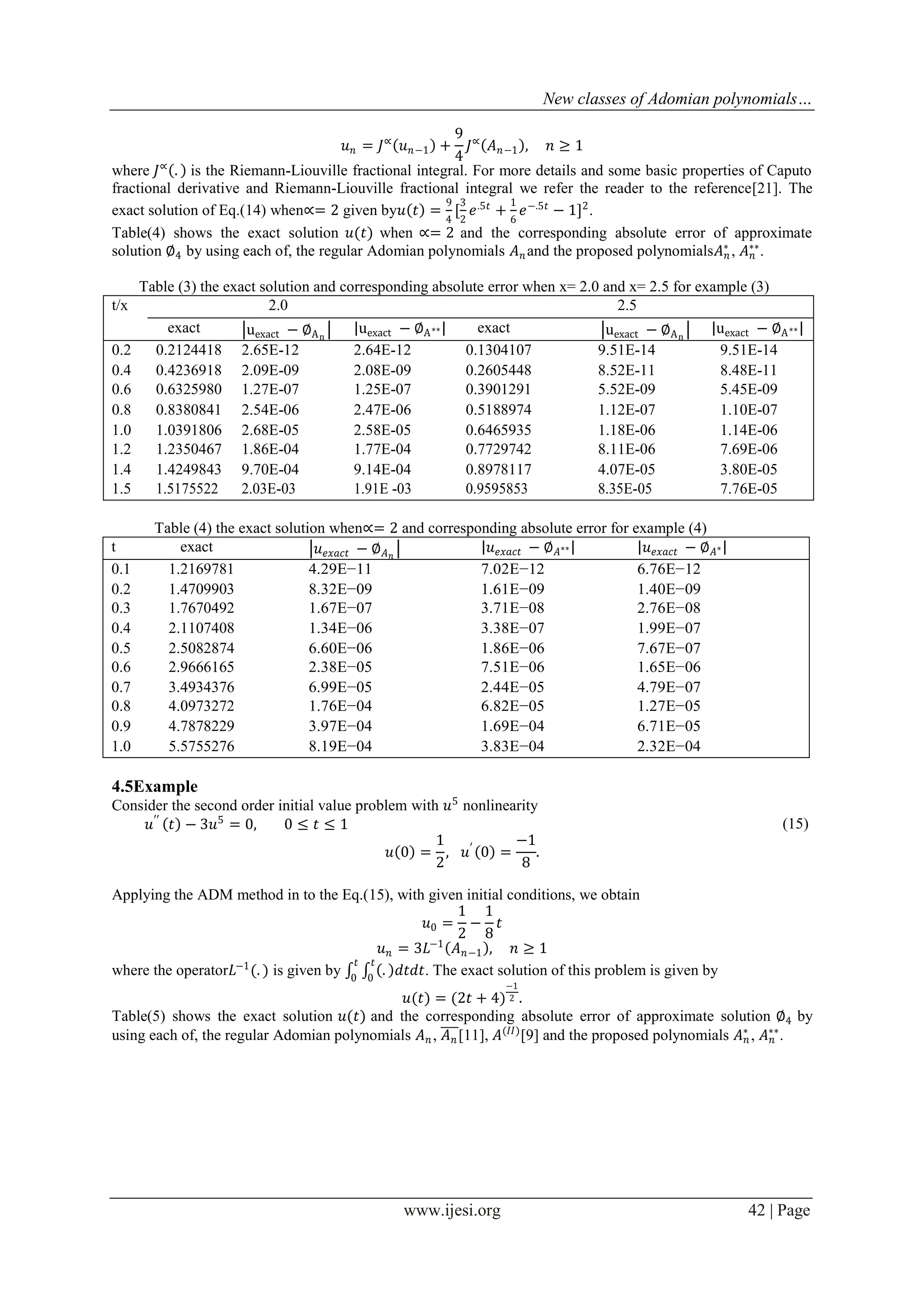 New classes of Adomian polynomials for the Adomian decomposition method | PDF