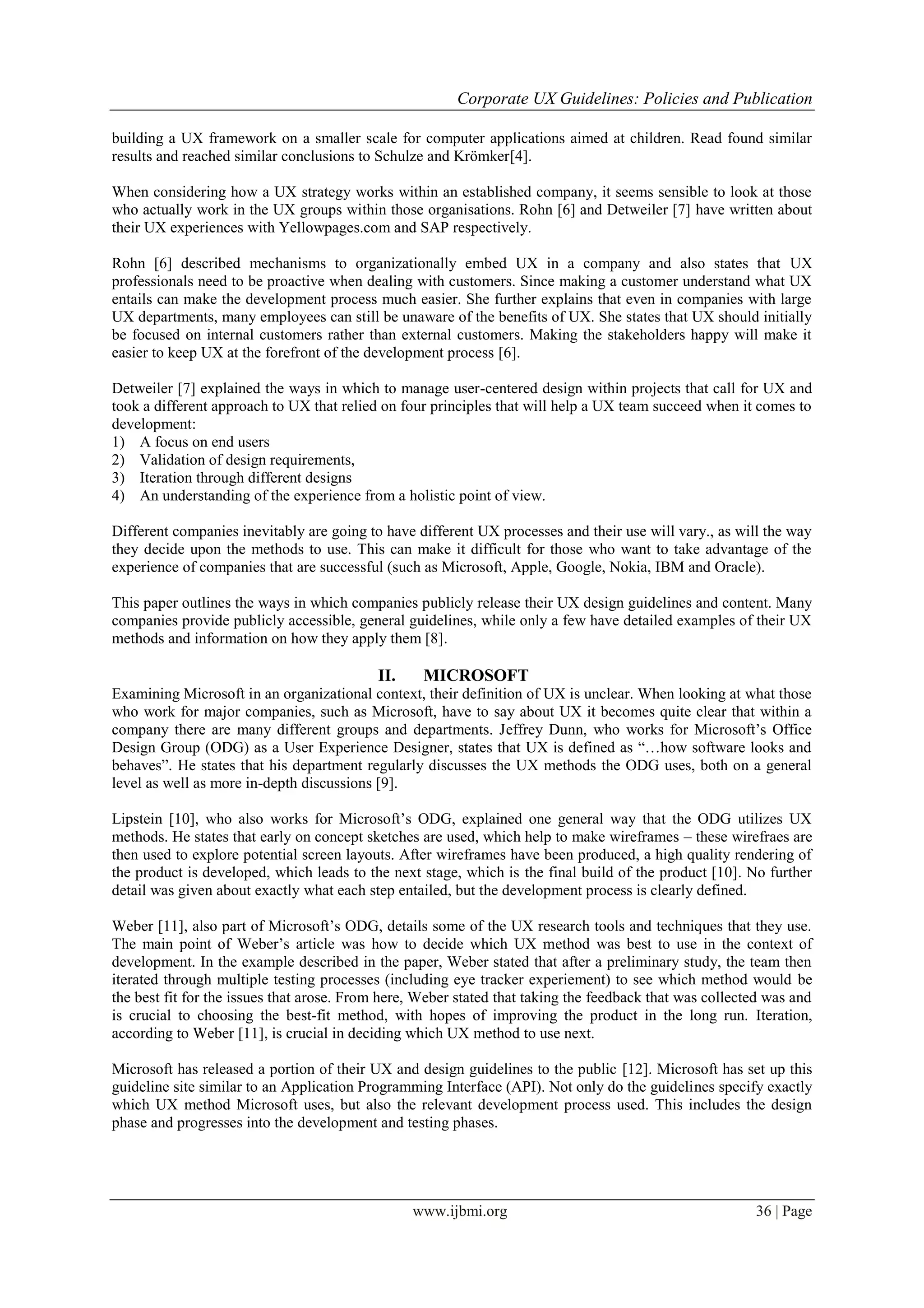 Corporate UX Guidelines: Policies and Publication | PDF