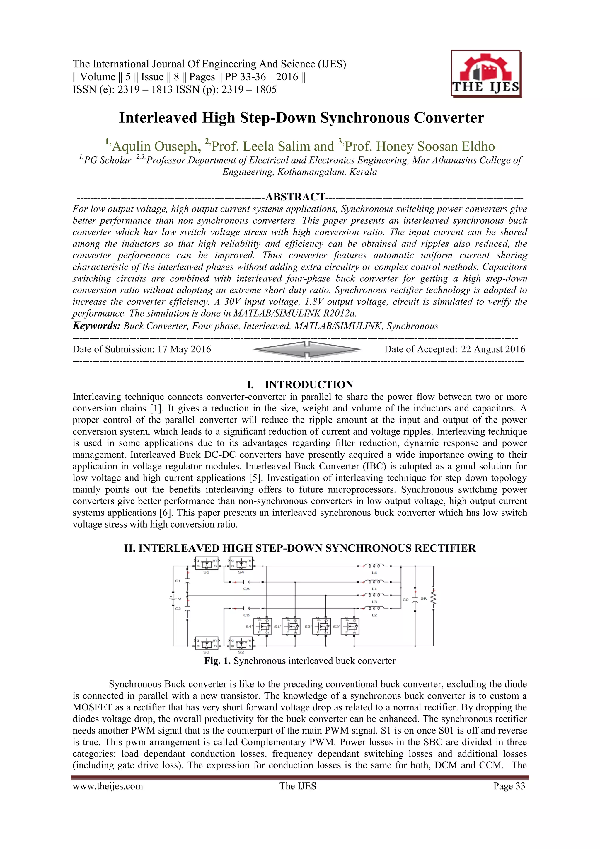 Interleaved High Step-Down Synchronous Converter | PDF