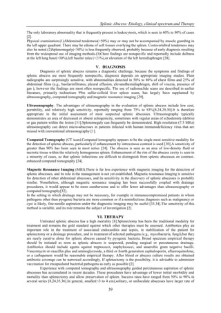 Splenic Abscess: Etiology, clinical spectrum and Therapy | PDF