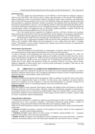 “Exploring the Relationship between Personality and Job Performance ...