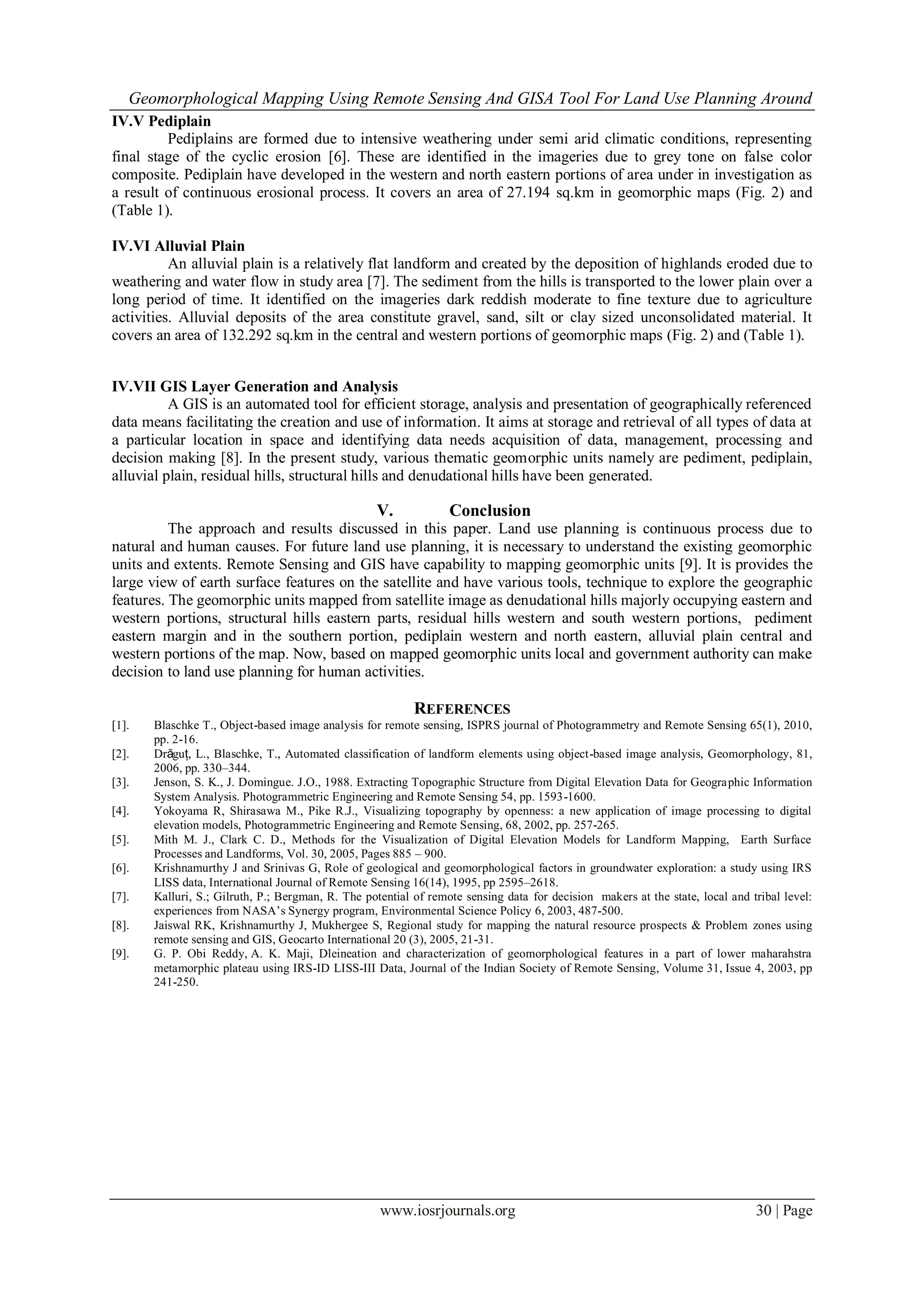 Geomorphological Mapping Using Remote Sensing and GIS A Tool for Land ...