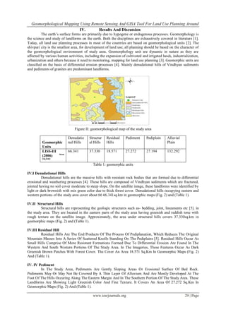 Geomorphological Mapping Using Remote Sensing and GIS A Tool for Land Use Planning Around ...