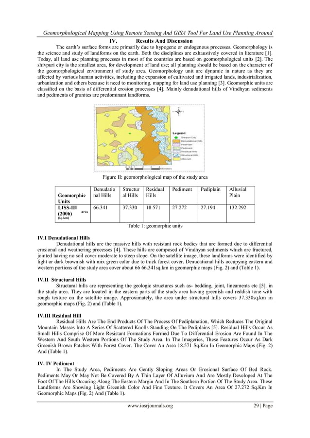 Geomorphological Mapping Using Remote Sensing and GIS A Tool for Land Use Planning Around ...