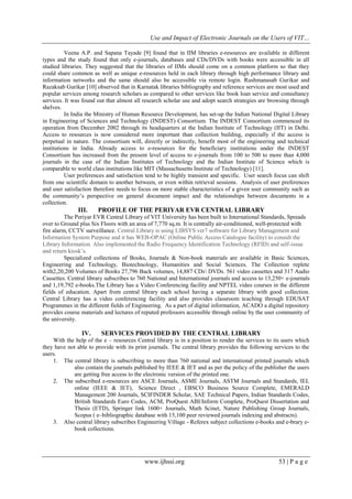 Use and Impact of Electronic Journals on the Users of VIT University ...