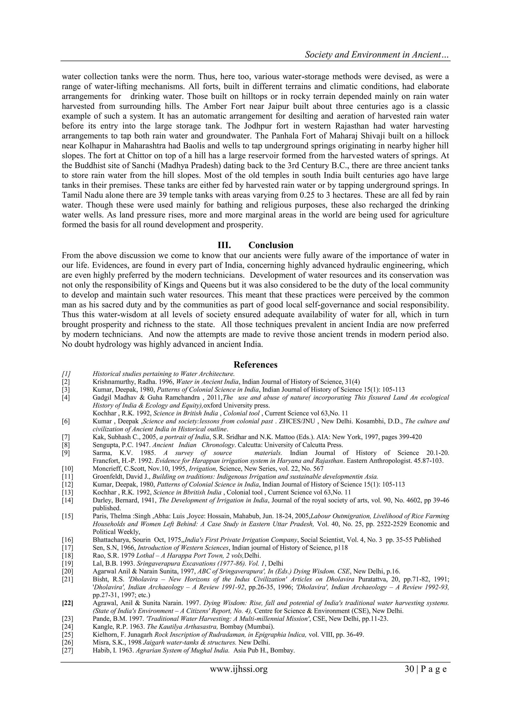 Society and Environment in Ancient India (Study of Hydrology) | PDF