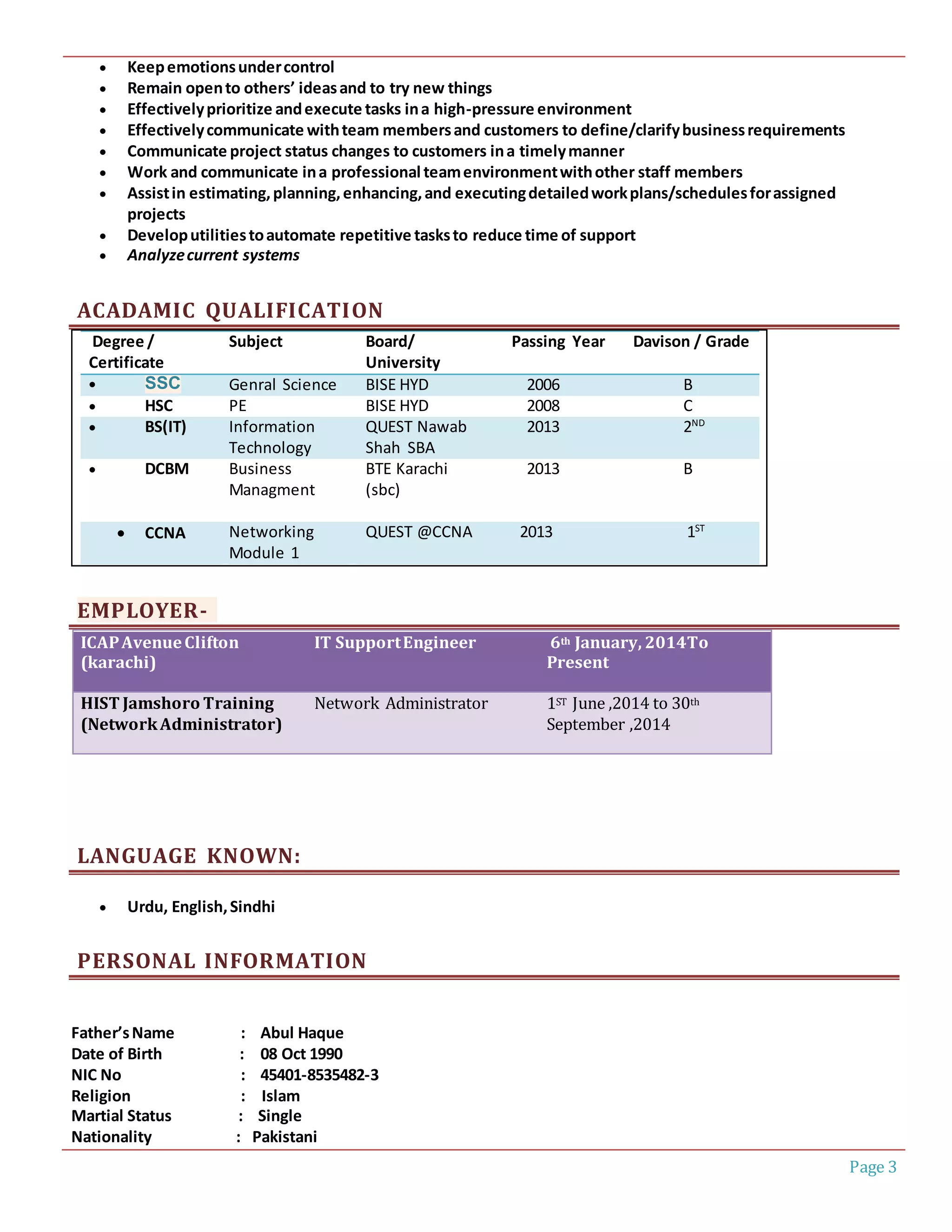 Ayaz CV | PDF
