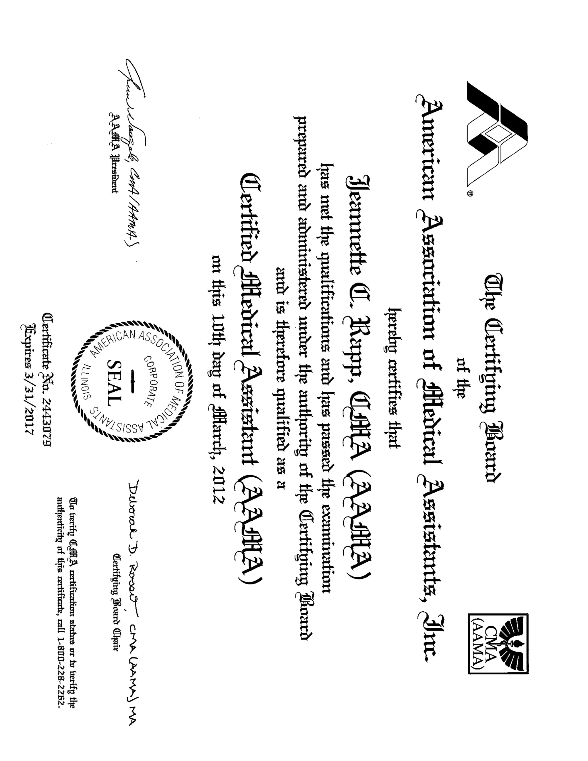 MA Certification | PDF