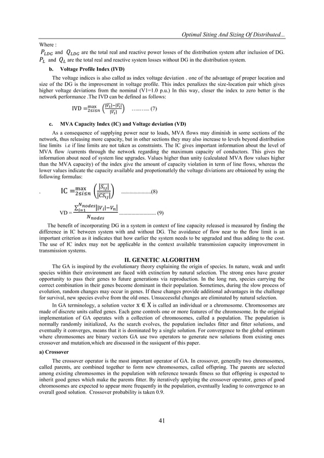 Optimal Siting And Sizing Of Distributed Generation For Radial Distribution System Using Genetic ...