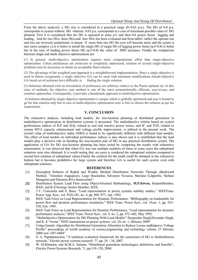 Optimal Siting And Sizing Of Distributed Generation For Radial Distribution System Using Genetic ...