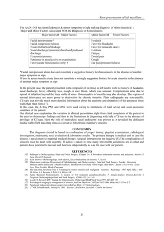Rare presentation of left maxillary sinusitis: A Case Report | PDF