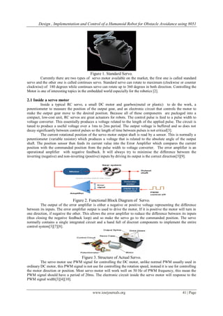 Design, Implementation and Control of a Humanoid Robot for Obstacle Avoidance using 8051 ...