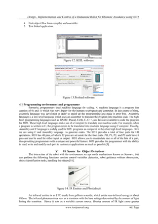 Design, Implementation and Control of a Humanoid Robot for Obstacle Avoidance using 8051 ...