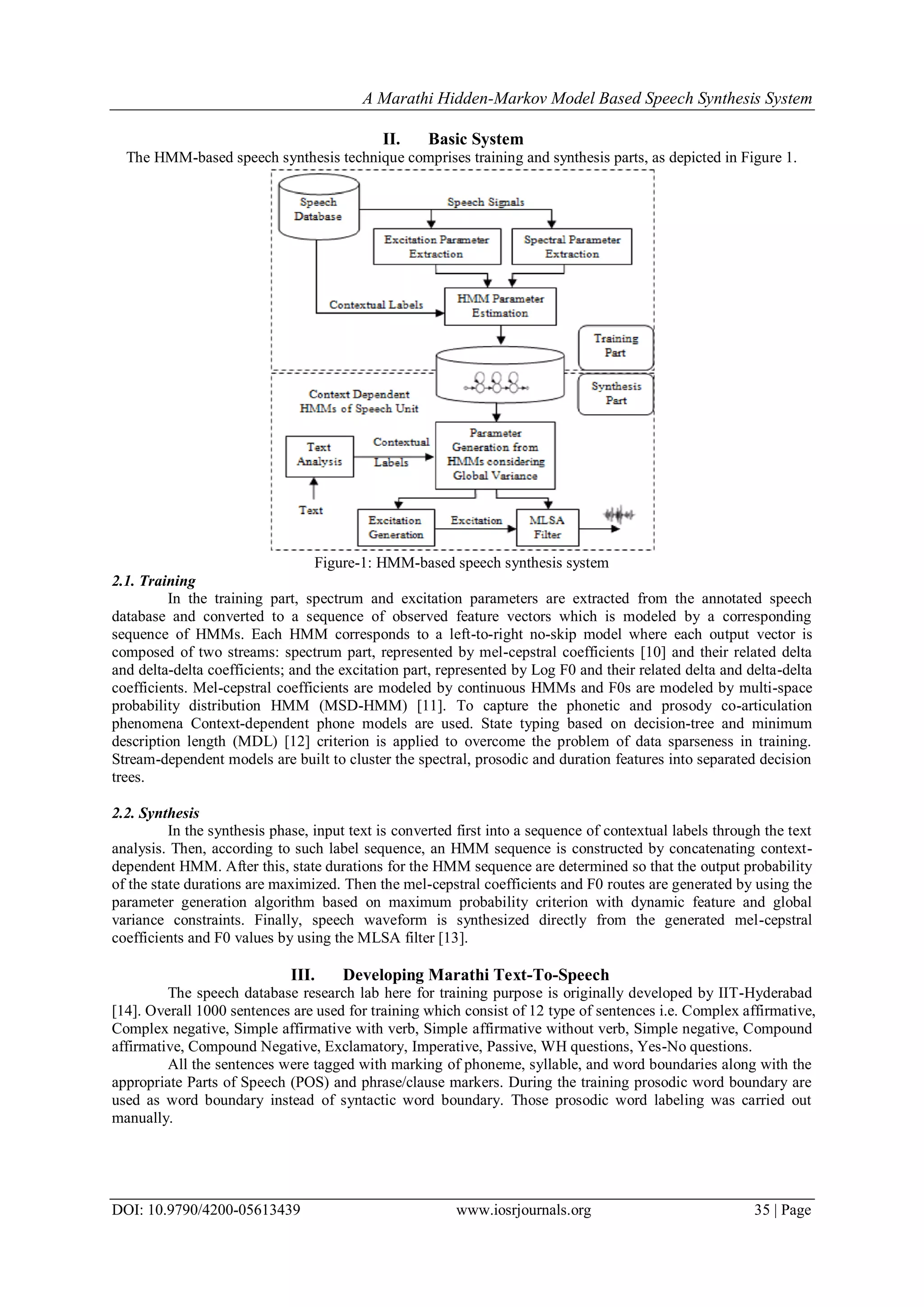 A Marathi Hidden-Markov Model Based Speech Synthesis System | PDF | Digital Audio | Computer ...