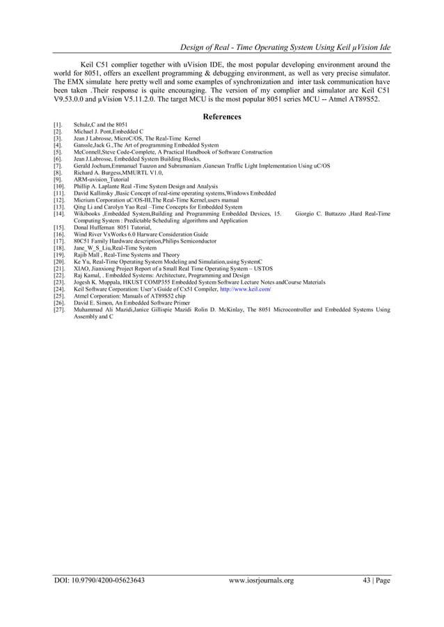 Design of Real - Time Operating System Using Keil µVision Ide | PDF