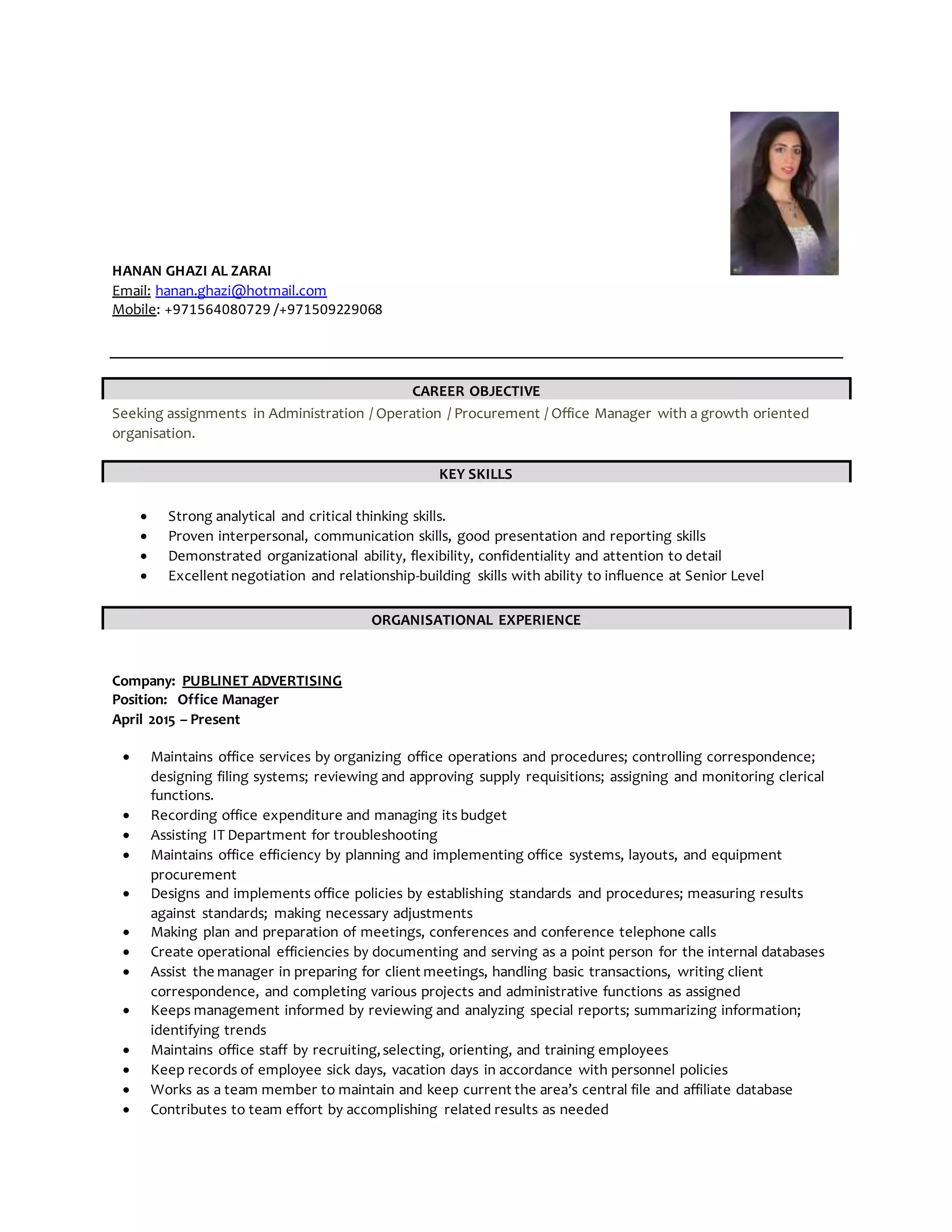 HANAN CV | DOCX
