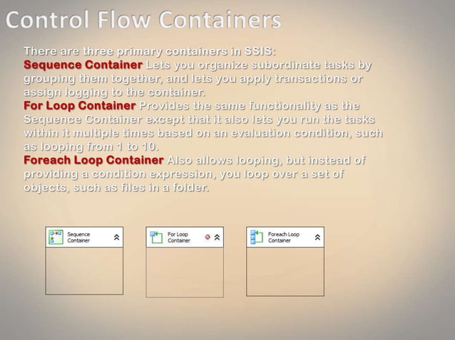 SSIS control flow | PPT