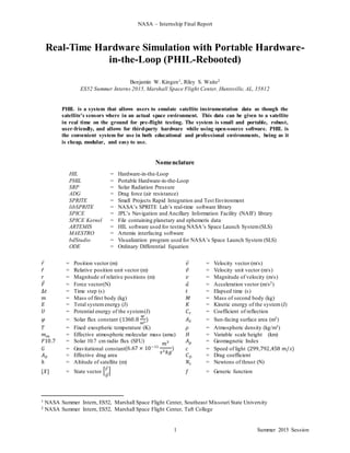 Real-Time Hardware Simulation with Portable Hardware-in-the-Loop (PHIL-Rebooted) | PDF