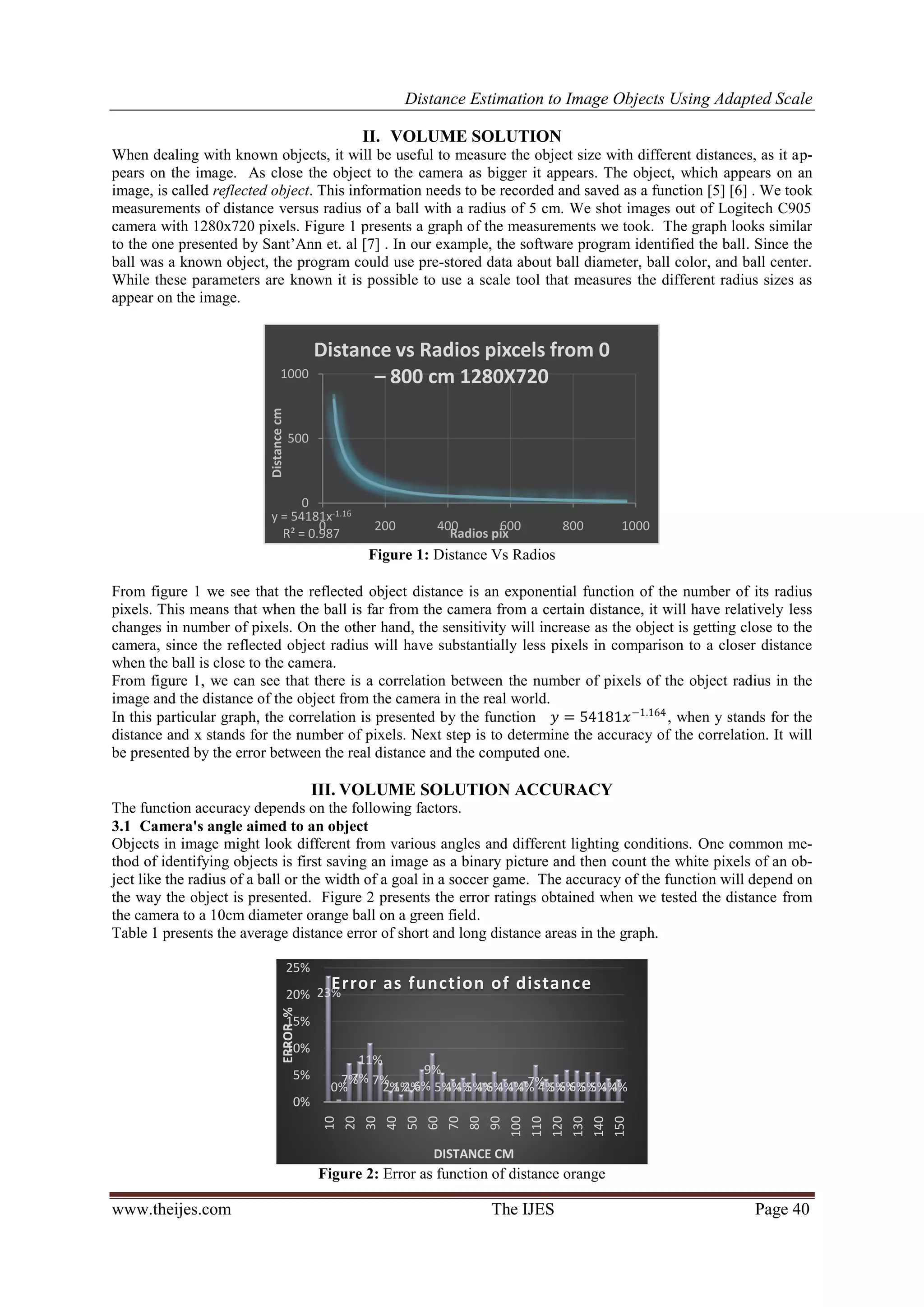 Distance Estimation to Image Objects Using Adapted Scale | PDF