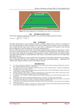 Distance Estimation to Image Objects Using Adapted Scale | PDF