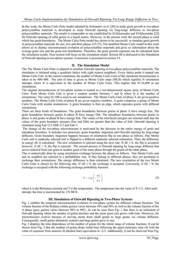 Monte Carlo Implementation for Simulation of Ostwald Ripening Via Long Range Diffusion in Two ...