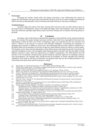 Designing learning Spaces with the Approach of Improving Children’s ...