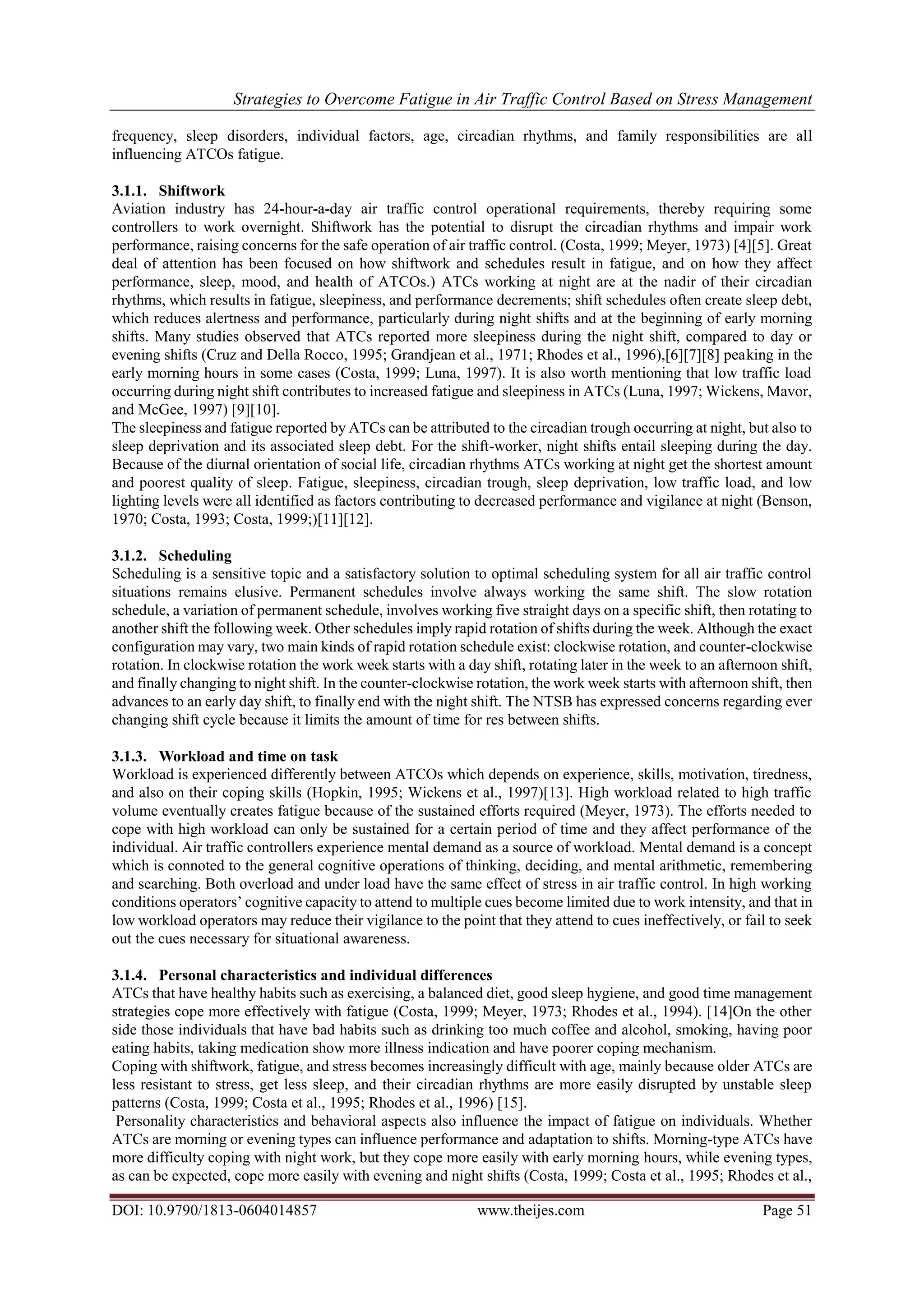 Strategies to Overcome Fatigue in Air Traffic Control Based on Stress ...