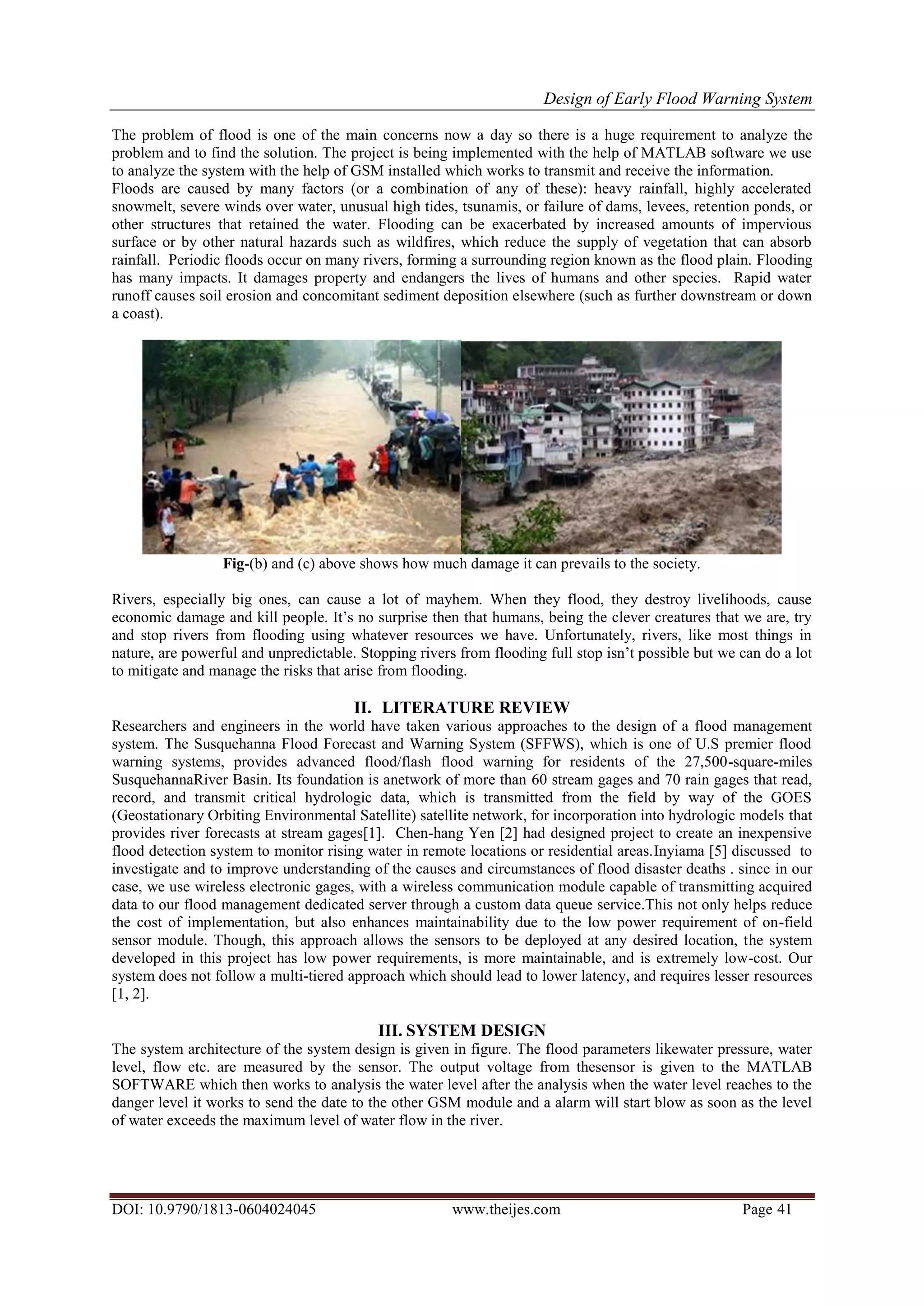 Design of Early Flood Warning System | PDF