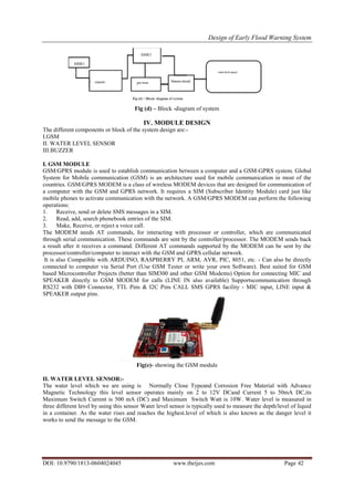Design of Early Flood Warning System | PDF