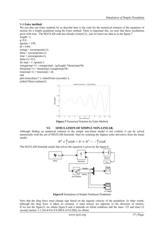 Simulation of Simple Pendulum | PDF