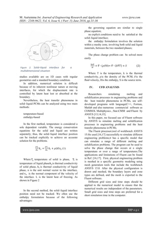 Energy Storage: CFD Modeling of Phase Change Materials For Thermal Energy Storage | PDF