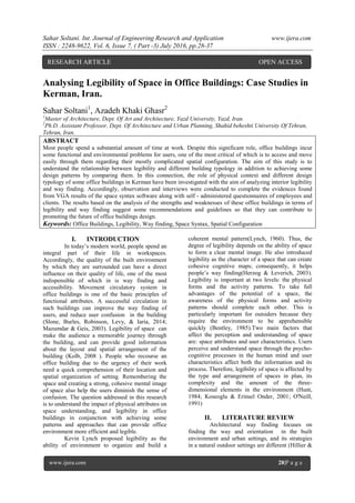 Analysing Legibility of Space in Office Buildings: Case Studies in ...