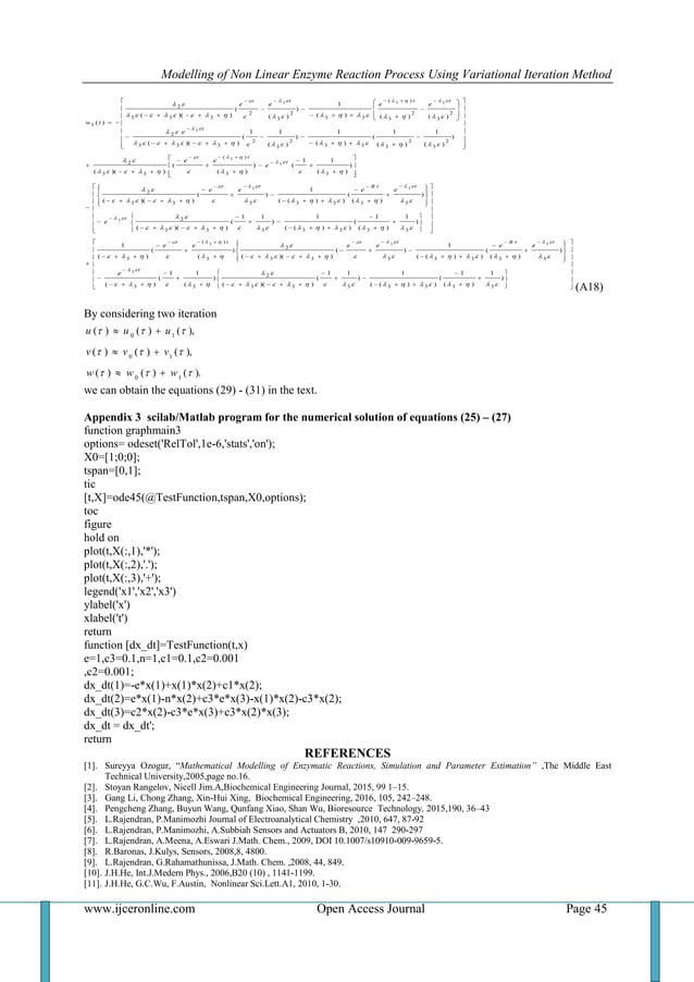 Modelling of Non Linear Enzyme Reaction Process Using Variational Iteration Method | PDF