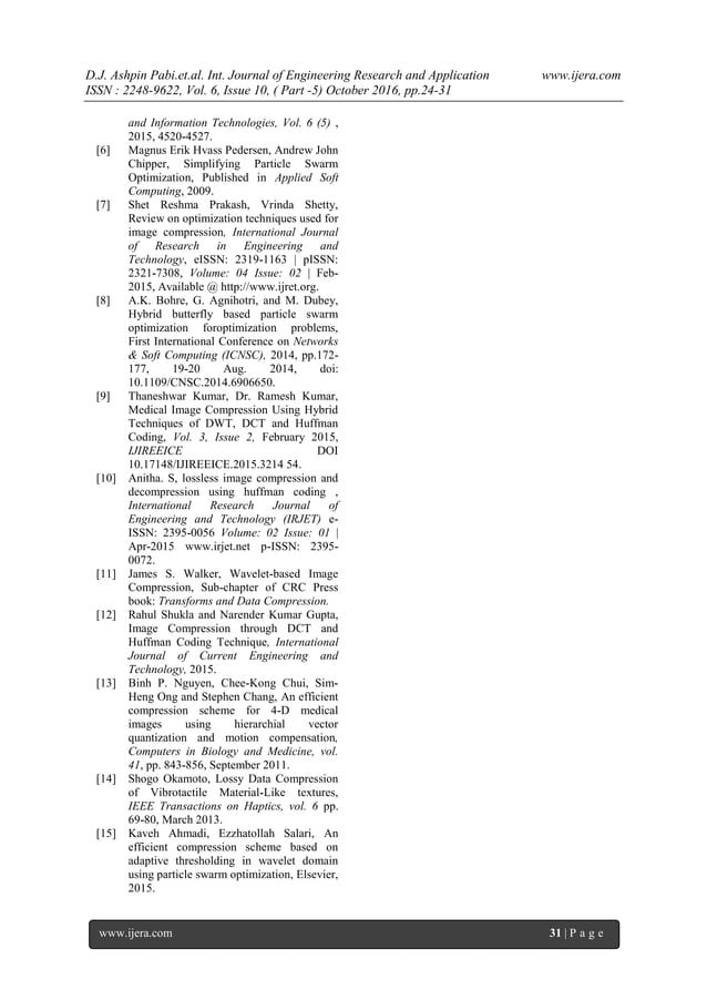 Image Compression based on DCT and BPSO for MRI and Standard Images | PDF