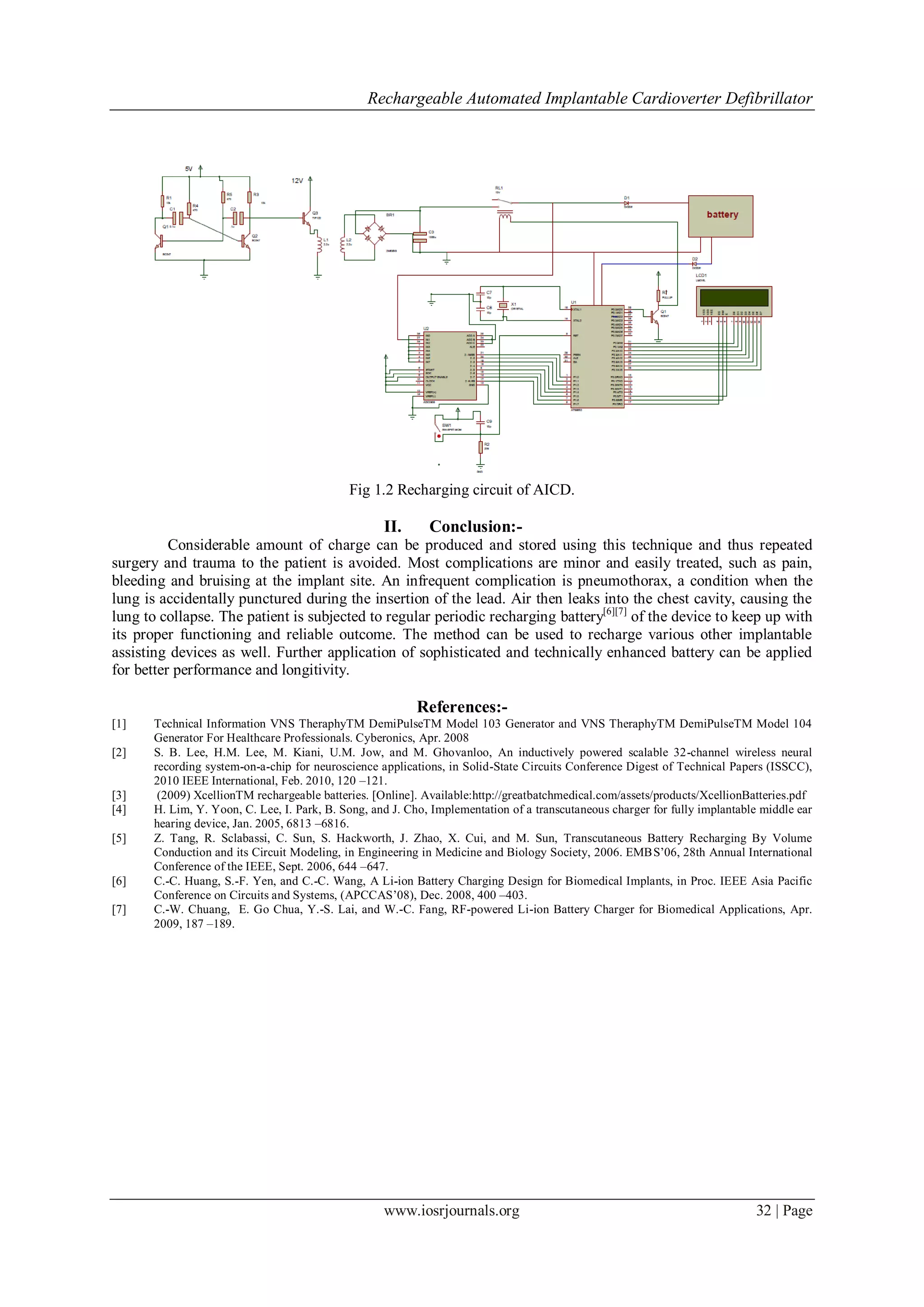Rechargeable Automated Implantable Cardioverter Defibrillator | PDF