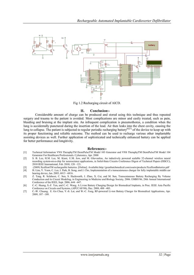 Rechargeable Automated Implantable Cardioverter Defibrillator | PDF