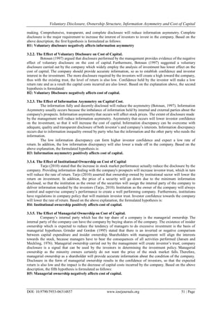 Voluntary Disclosure, Ownership Structure, Information Asymmetry and Cost of Capital | PDF ...