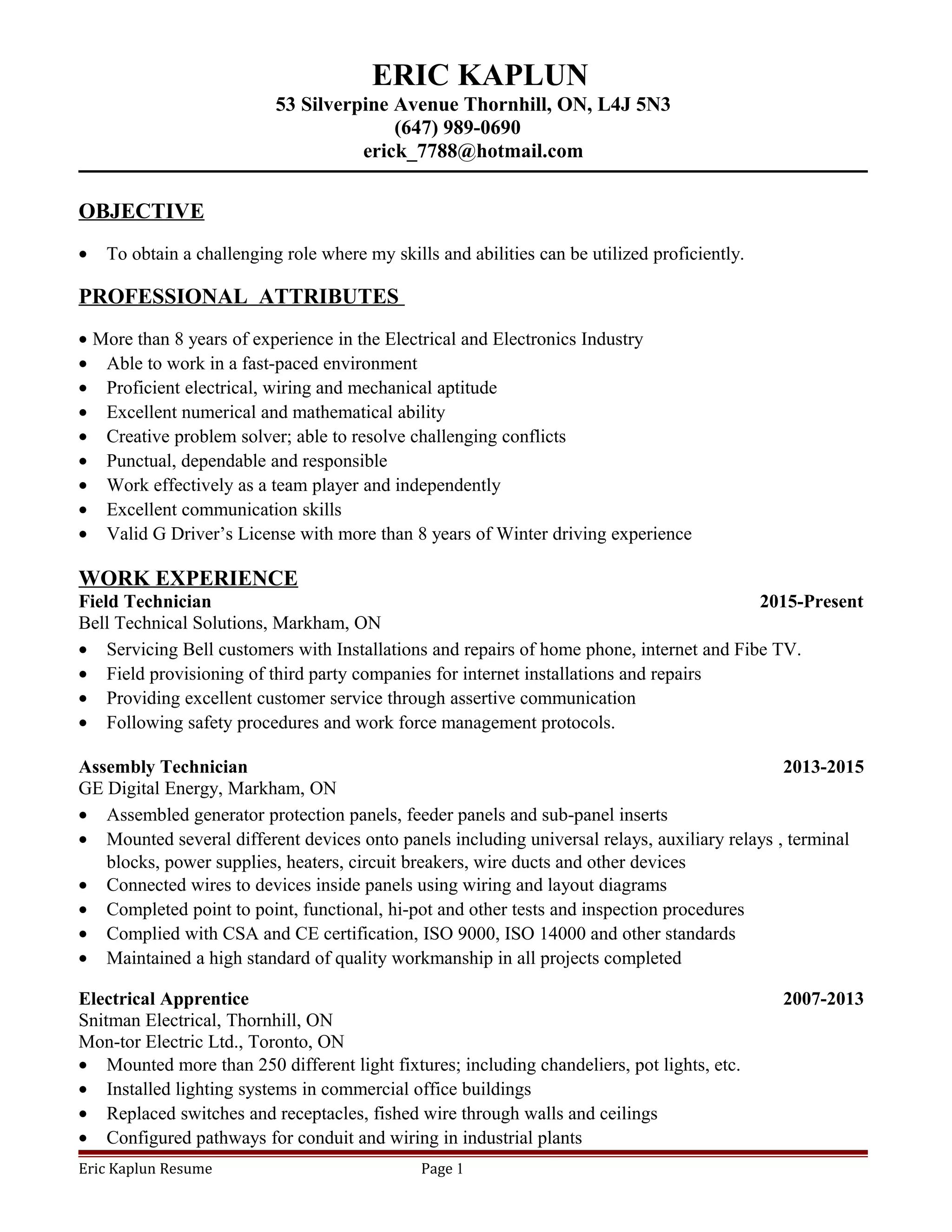 2015.Nov.Resume Eric Kaplun | DOC