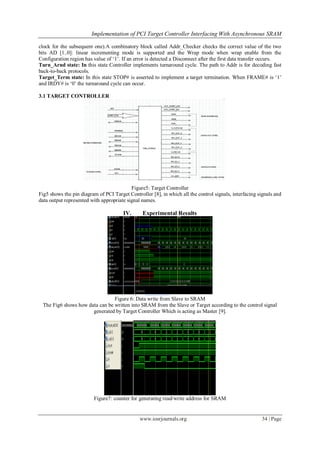 Implementation of PCI Target Controller Interfacing with Asynchronous SRAM | PDF